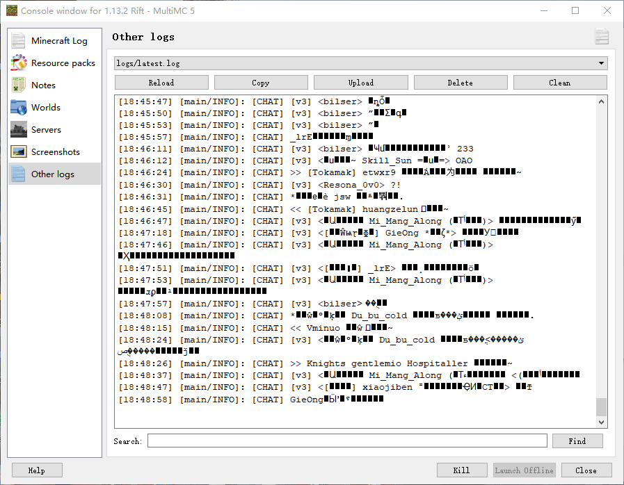 CJK encoding problem in Other Logs · Issue #2513 · MultiMC/Launcher ...