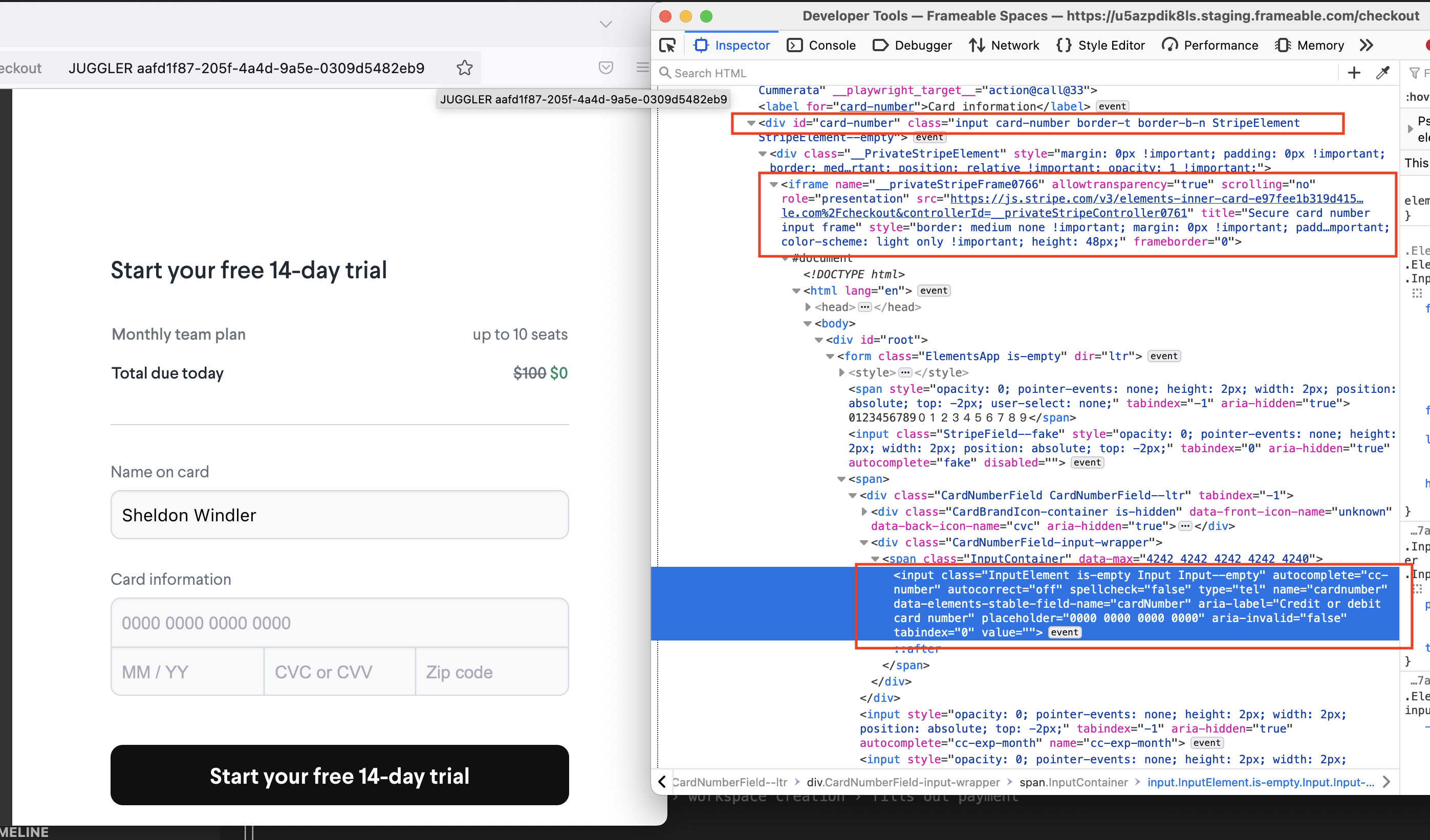 [BUG] Unable to fill stripejs fields wrapped in iframe (firefox ...