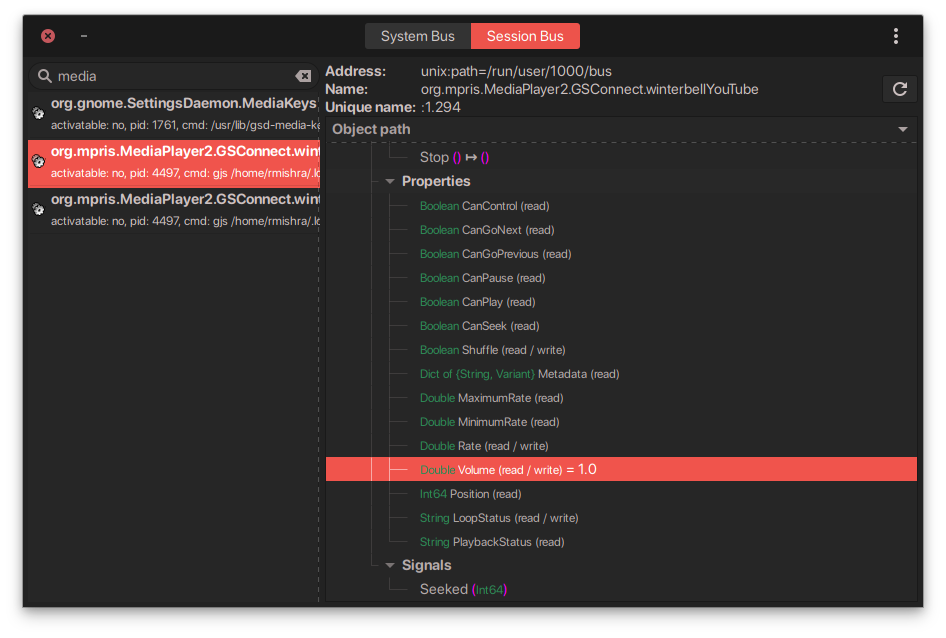 GSConnect never updates the device volume to MPRIS · Issue #888 ...