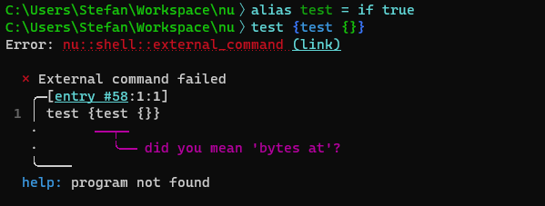 alias expansion not working if used in a nested way · Issue #7562 · nushell/nushell · GitHub