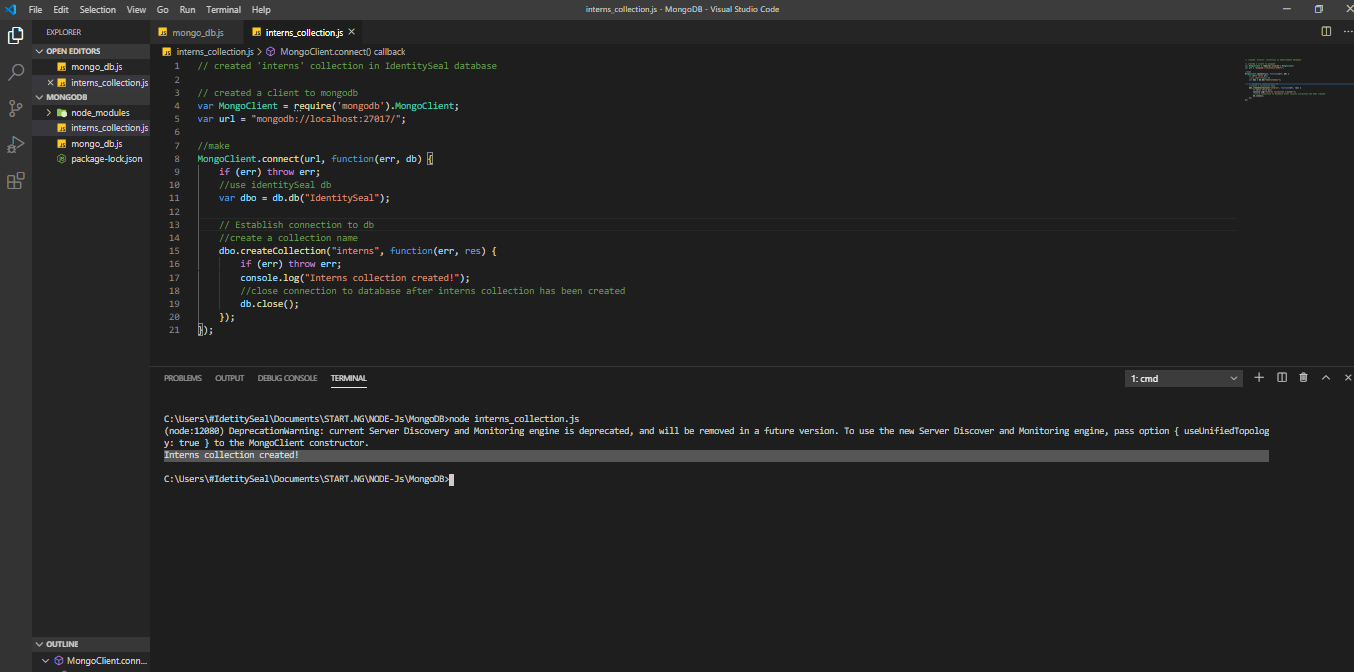 GitHub - IdentitySeal/mongodb-basics: Installed a databse and also