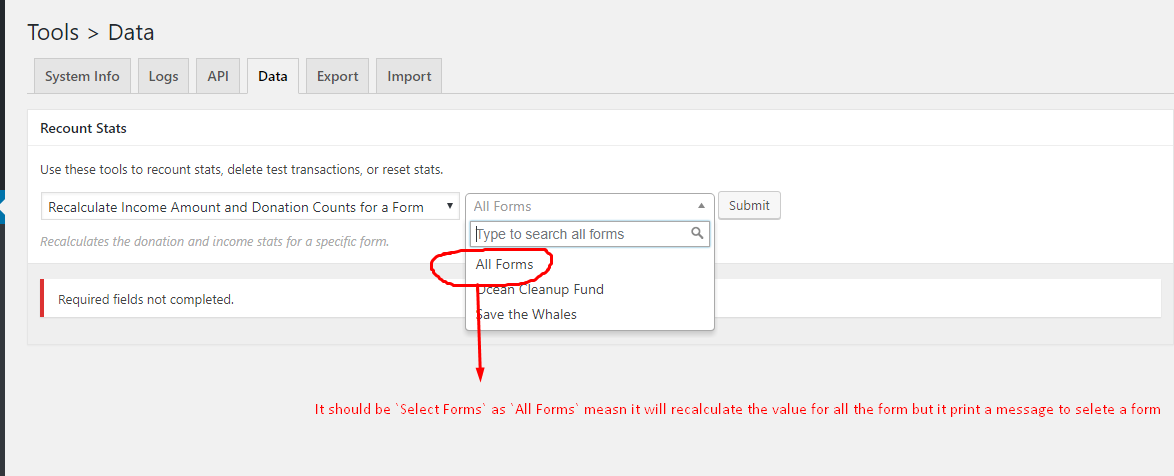 Text Change in Donations Tools Submenu · Issue #2299 · impress-org/givewp · GitHub