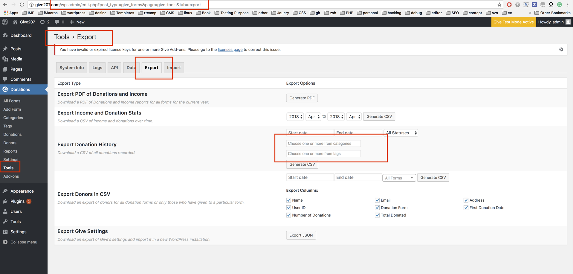 fix: sorting donation payment by taxonomy receive Ajax fails in console ...