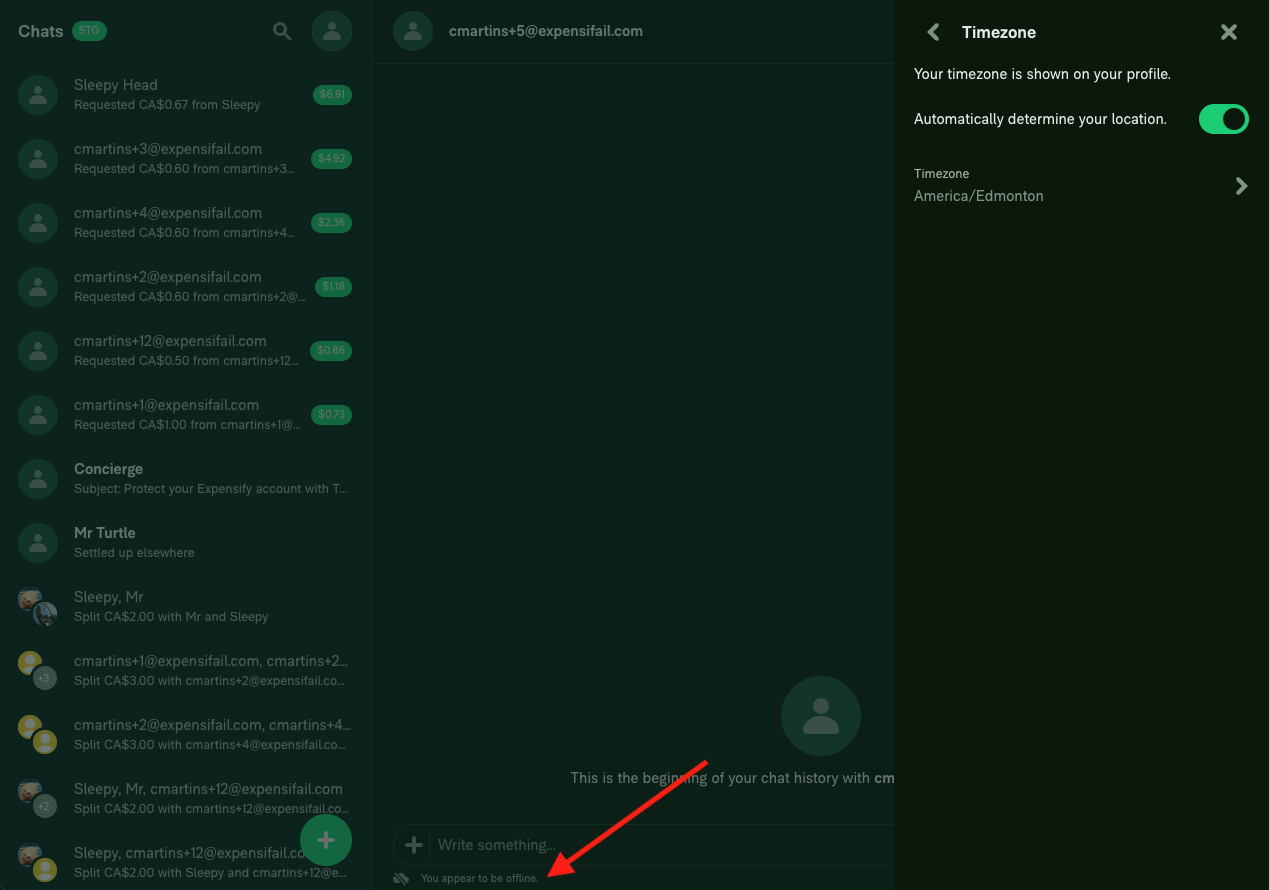 Web - Settings - Message "You appear to be offline" message NOT displayed in Timezone page ...
