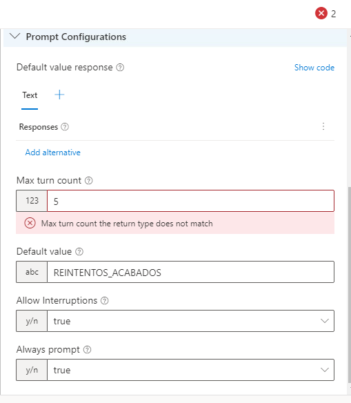 New Input texts generated not recognices numeric values for Max turn count · Issue #9610 ...