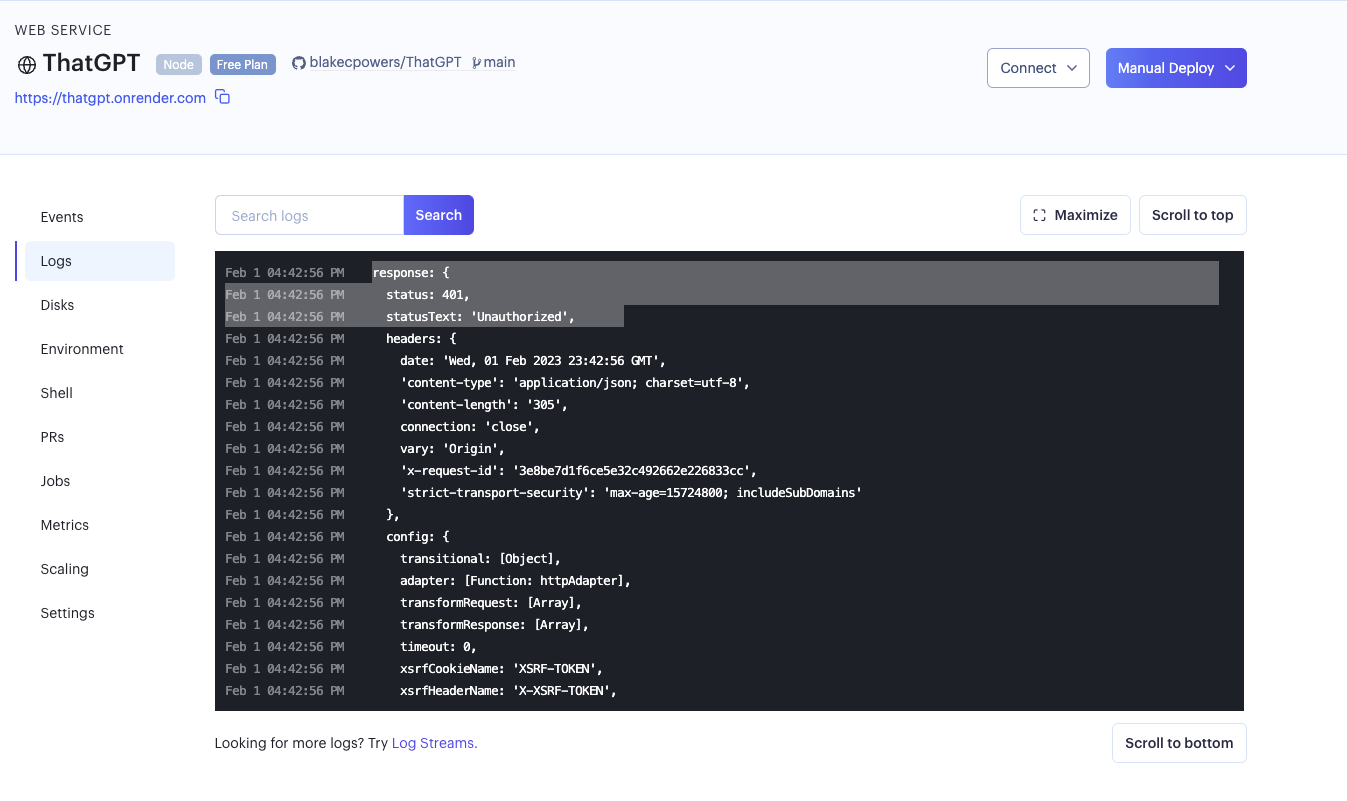 GitHub - blakecpowers/ThatGPT: Intelligent Chatbot service using OpenAI ...