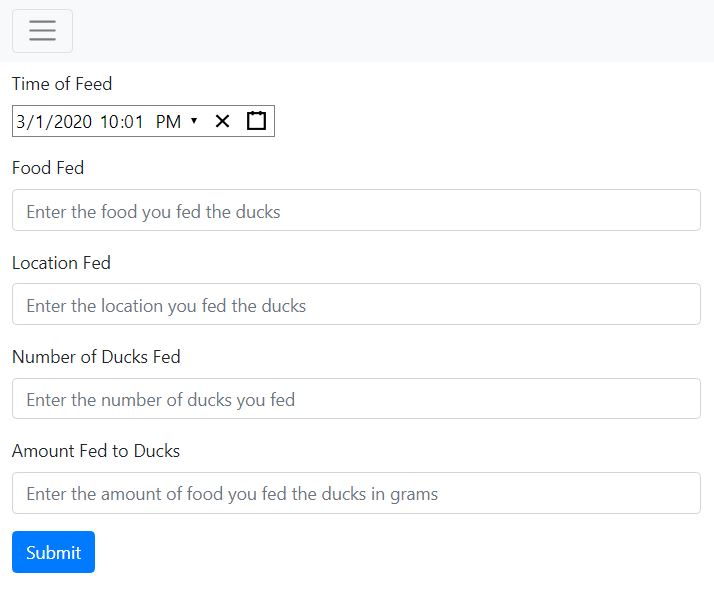 GitHub - Eli-CB/duck-tracker: This app lets park-goers fill out ...