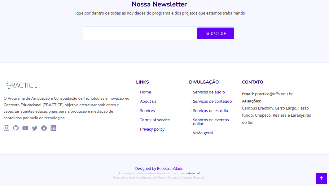 Aprimorar páginas internas para integrar com novo layout · Issue #223 · practice-uffs/mural · GitHub
