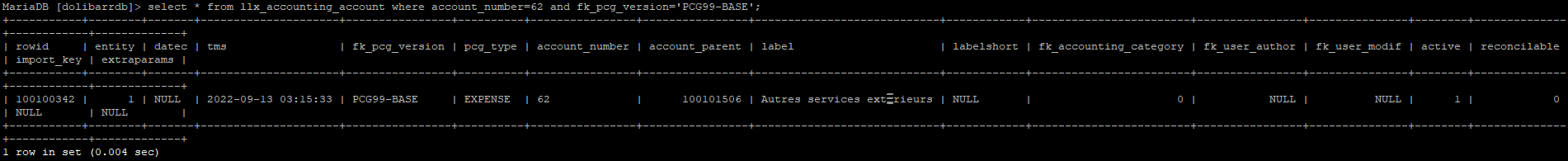 Bug: Dolibarr code expects rowid and not a parent account number when importing data into plan ...