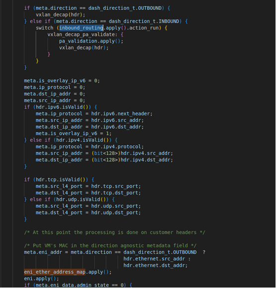 Q: P4 bmv2 pipeline source code · Issue #382 · sonic-net/DASH · GitHub