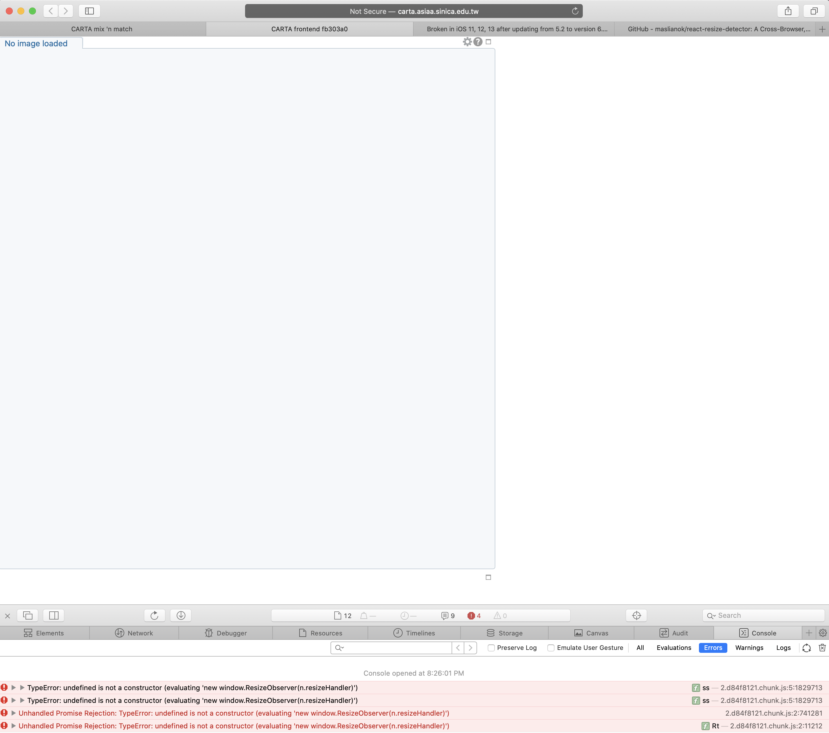frontend broken with Safari 13 · Issue #1404 · CARTAvis/carta-frontend ...