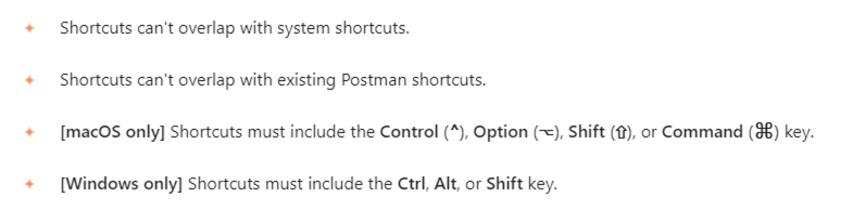 changing shortcuts · Issue #2096 · postmanlabs/postman-app-support · GitHub