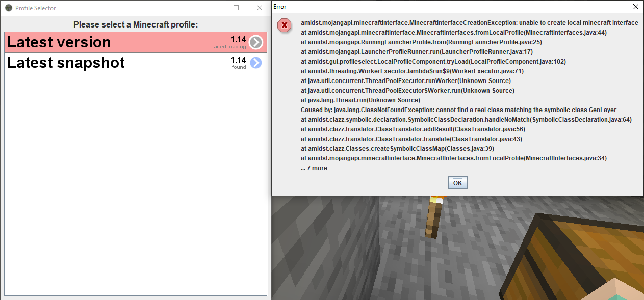 Crash On Profile Selection [1 14] · Issue 482 · Toolbox4minecraft