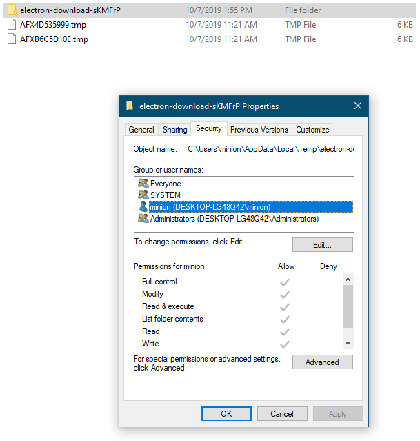 Unable To Install Electron Version 7 Eperm Operation Not Permitted
