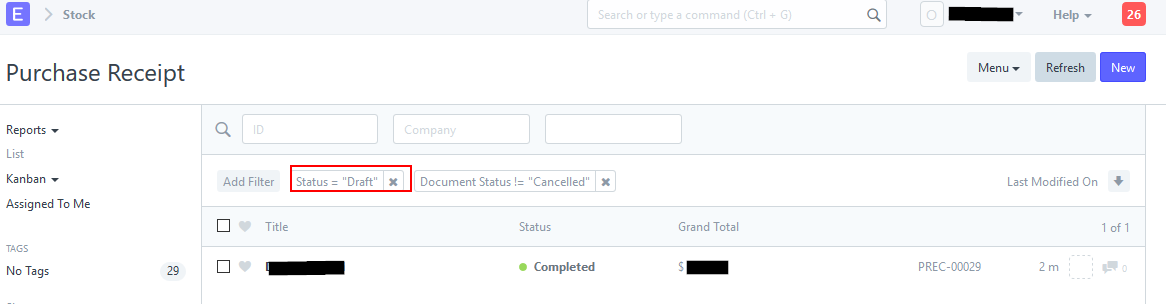 Purchase Receipt 'Submit' status remains 'Draft' · Issue #12726 · frappe/erpnext · GitHub