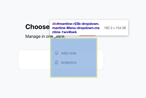 Menu inside Card - NOT WORKING · Issue #2112 · mantinedev/mantine · GitHub