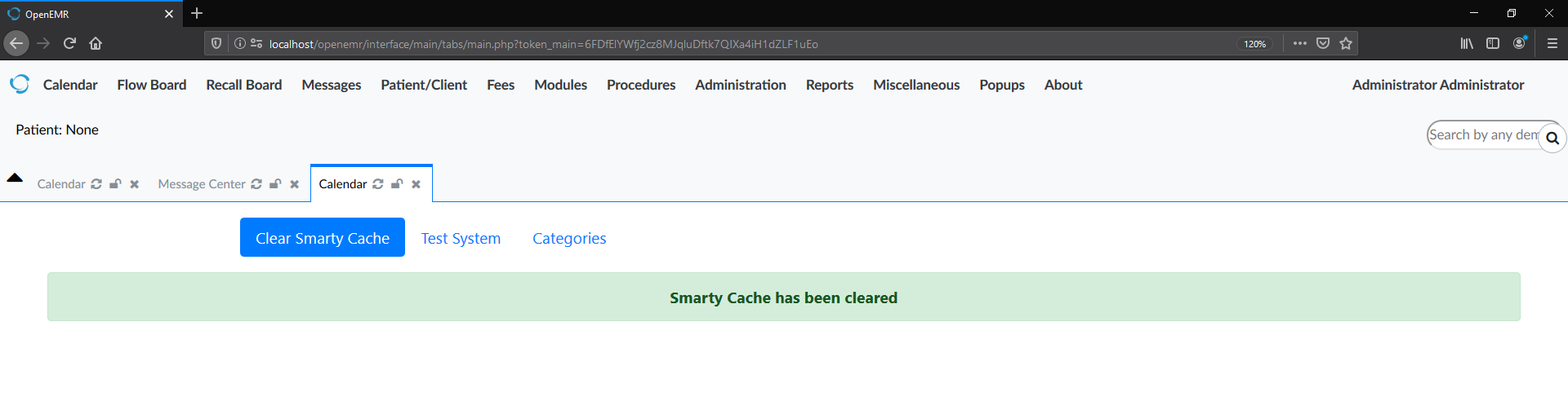 Fix #3062 calendar text link by stu01509 · Pull Request #3069 · openemr/openemr · GitHub