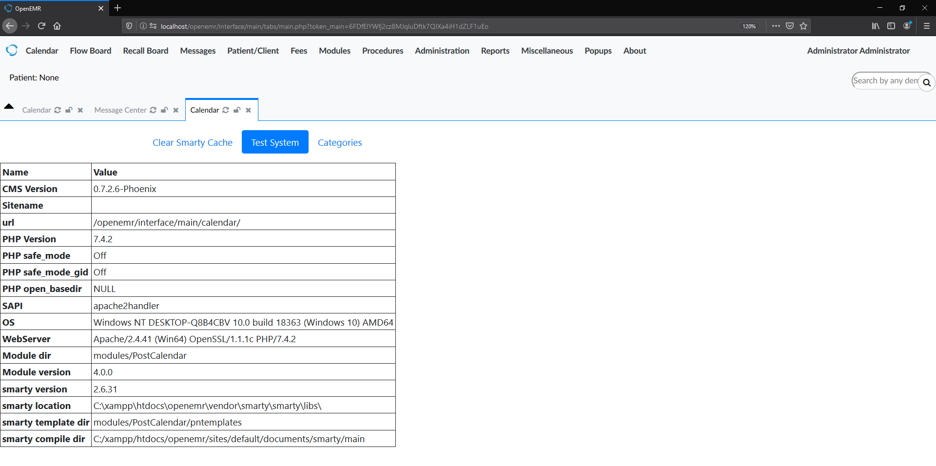 Fix #3062 calendar text link by stu01509 · Pull Request #3069 · openemr/openemr · GitHub