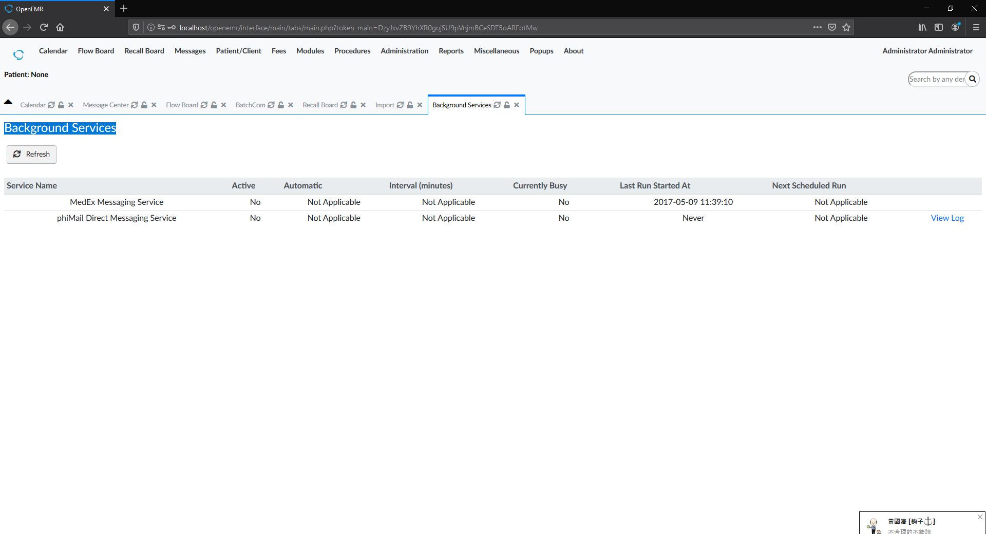 Refine Background Services page · Issue #3276 · openemr/openemr · GitHub