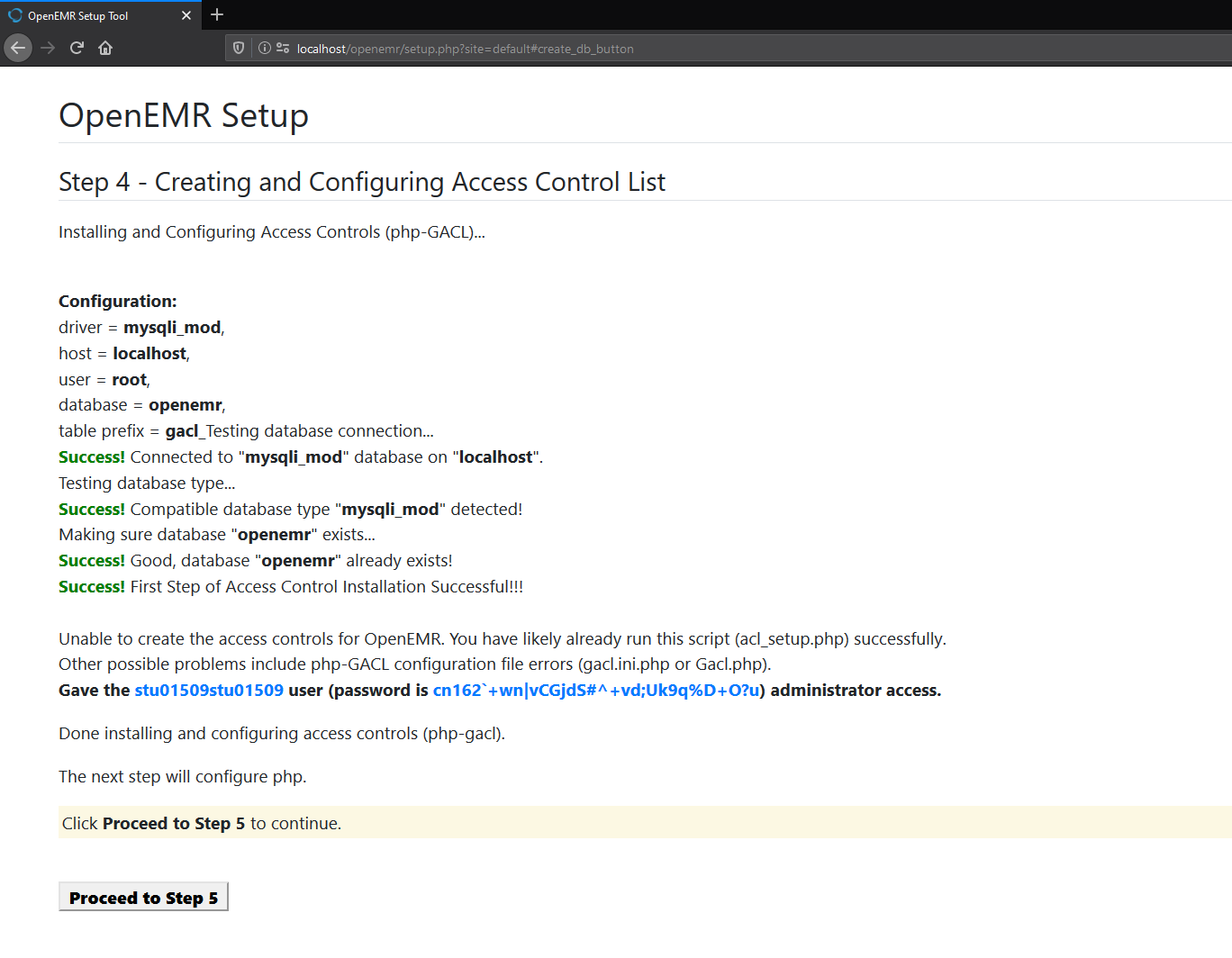 setup.php error when supply a complex password for new openemr db user account · Issue #3350 ...