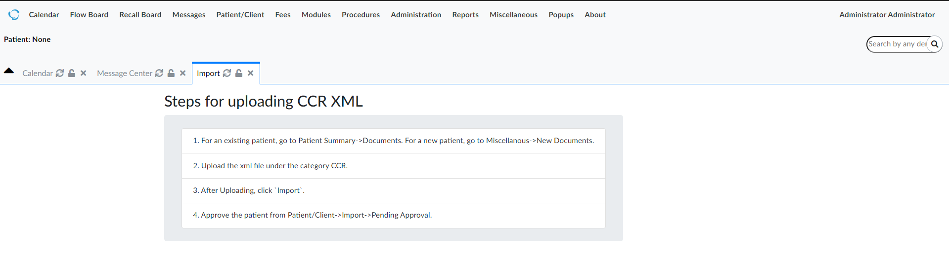 Refactor: refine the import section page. by stu01509 · Pull Request #3830 · openemr/openemr ...