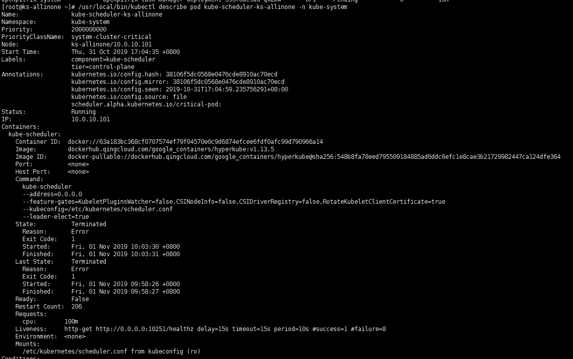 All-in-One 模式 安装失败 · Issue #1293 · kubesphere/kubesphere · GitHub