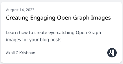 GitHub - akhilgkrishnan/graphigen: Open graph image generator for the ...