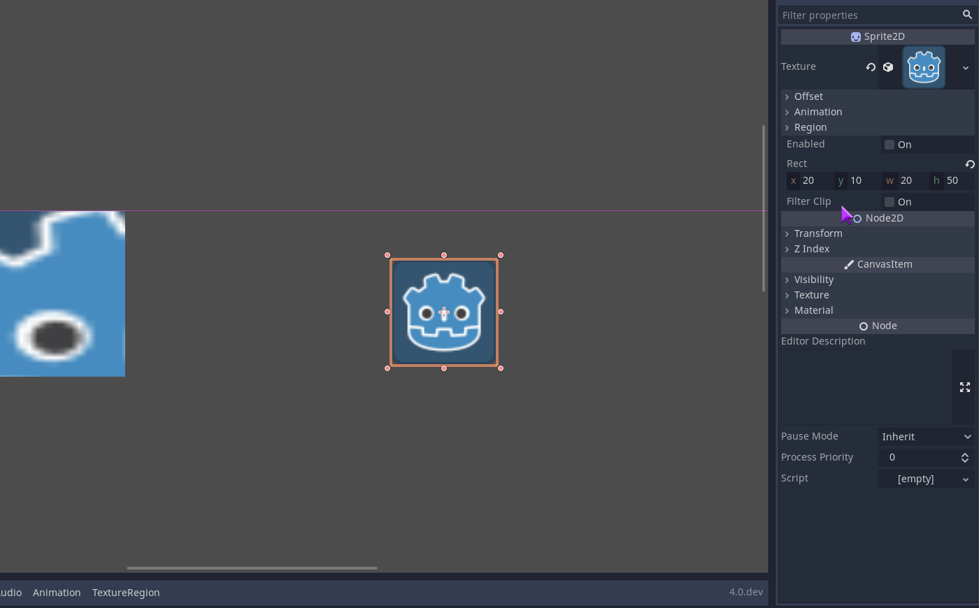 Textureregion Editor Pushes The Inspector Outside Screen · Issue 45710 · Godotengine Godot · Github