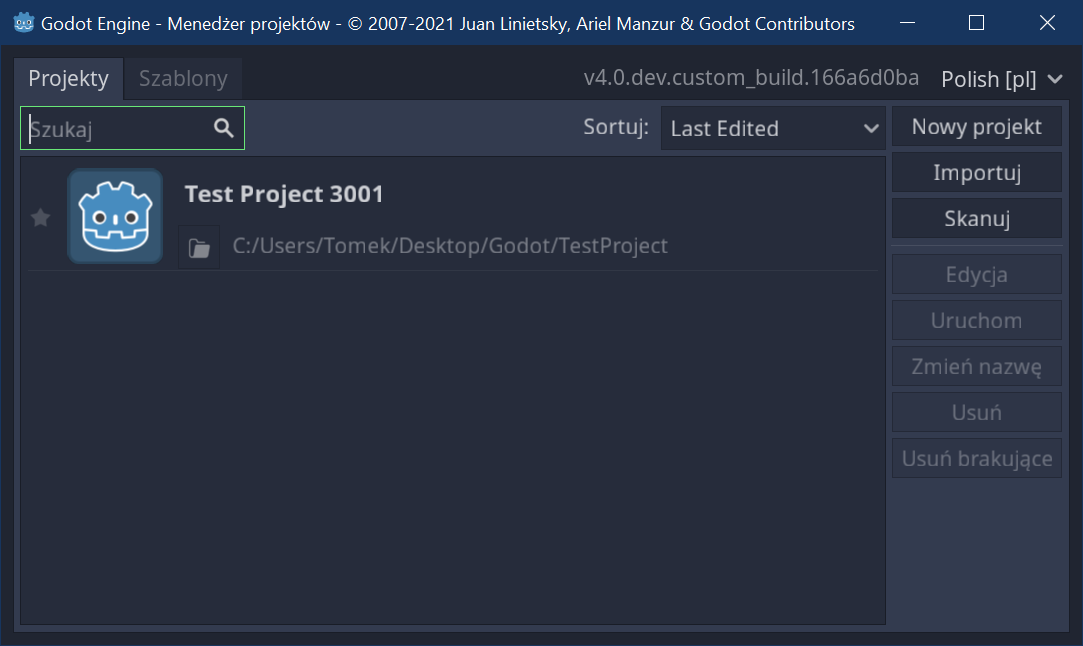 The Project Manager window is no longer resized to follow the editor ...
