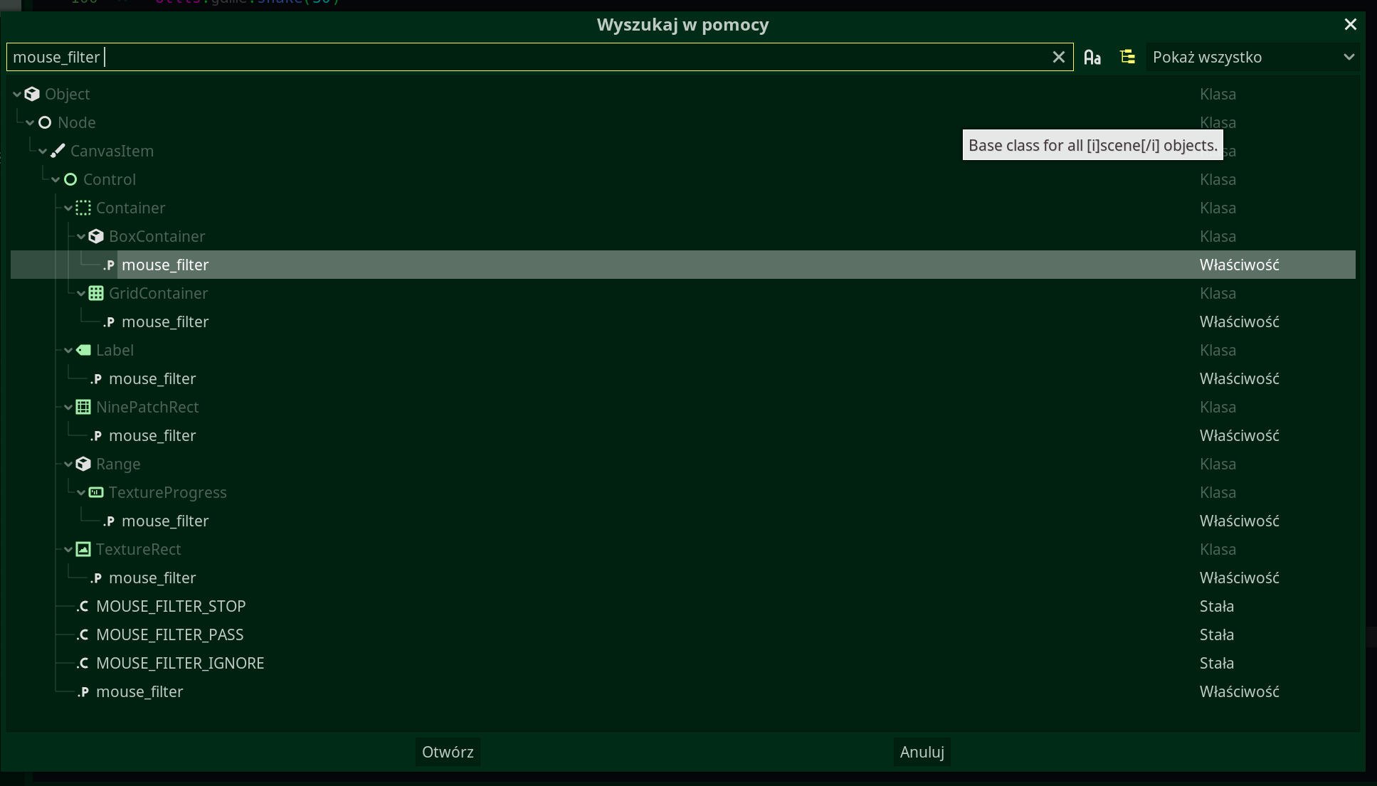 Help search shows overriden properties in results · Issue #55481 · godotengine/godot · GitHub