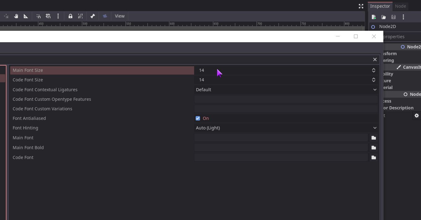Main font size editor setting incorrectly requires restart · Issue #55942 · godotengine/godot ...