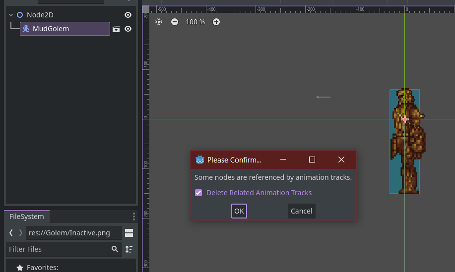 "Some nodes are referenced by animation tracks" when deleting instance · Issue #81491 ...