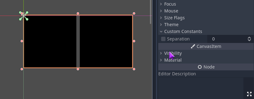 Unable to set HBoxContainer/VBoxContainer Separation Custom Constant to 0 without changing first ...
