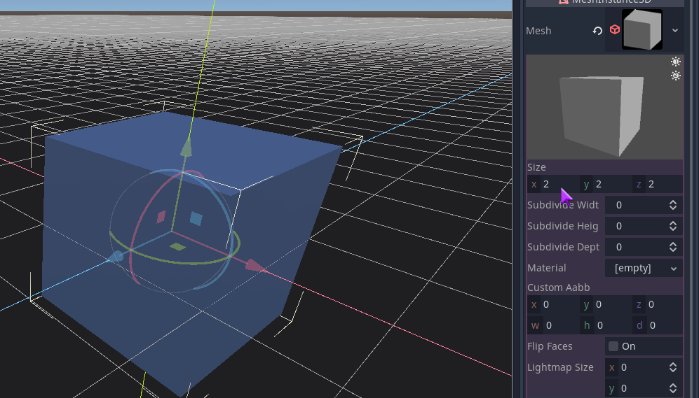Gizmo not updated immediately when changing mesh size · Issue #42388 ...