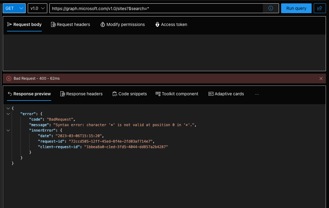 Graph Sites Search Api Adds To Api Call · Issue 2589 · Pnppnpjs · Github