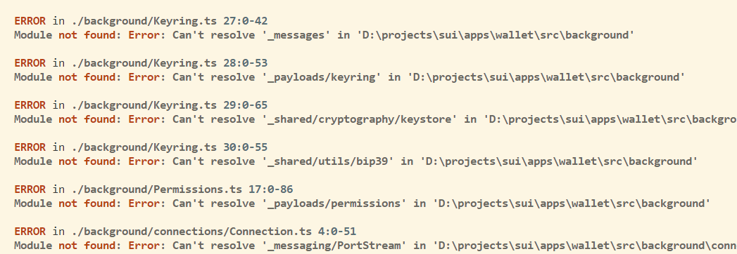 Appwallet Appswallet Fails To Build Only On Win10powershell · Issue 5416 · Mystenlabssui 