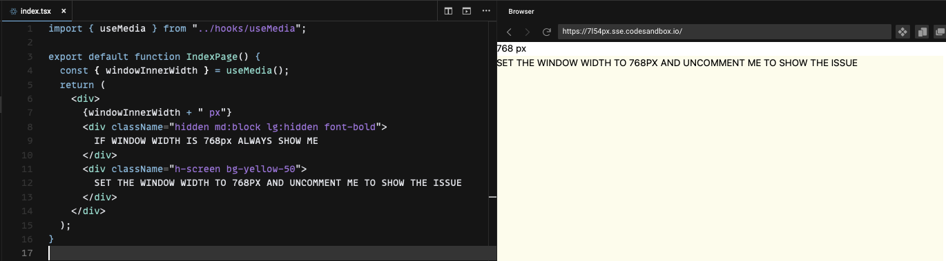 Broken Breakpoints In Safari Browser · Tailwindlabs Tailwindcss