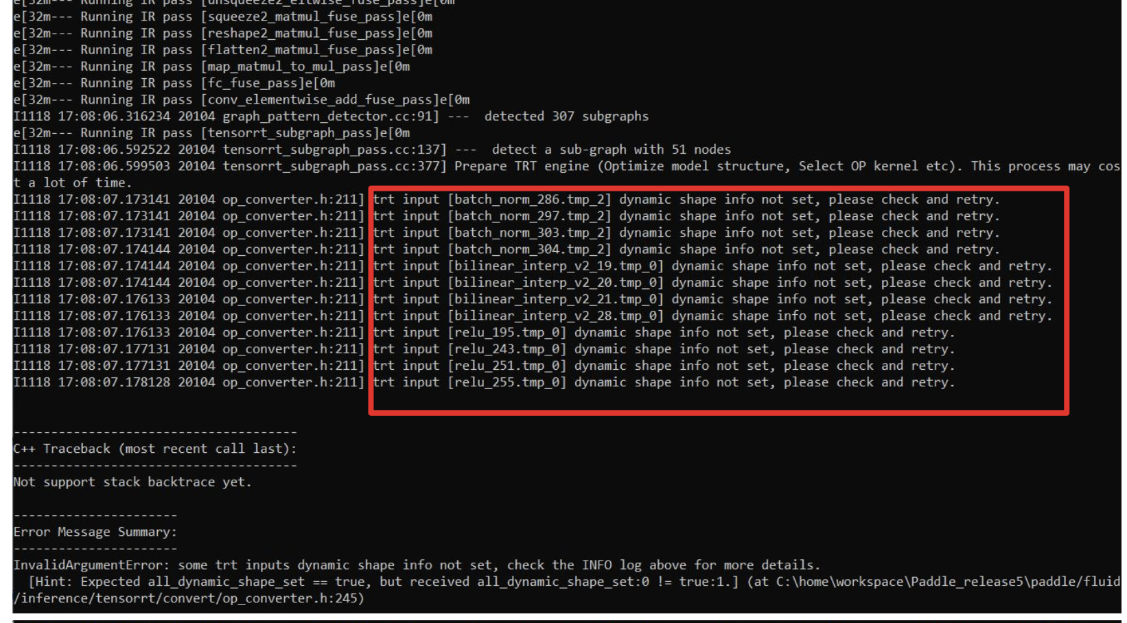 配置TensorRT的动态shape参数 · Issue #1250 · PaddlePaddle/PaddleX · GitHub