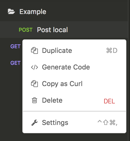 [Improvement] Additional shortcuts: Switch between requests, new folder, delete request · Issue ...