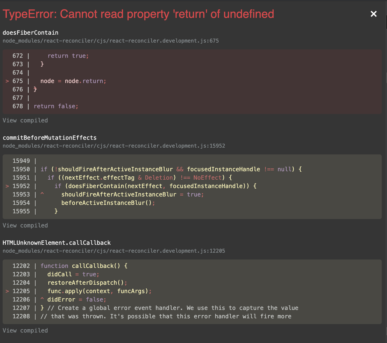 Bug React 1700 Rc0 React Reconciler Focusedinstancehandle Crash · Issue 19582 · Facebook