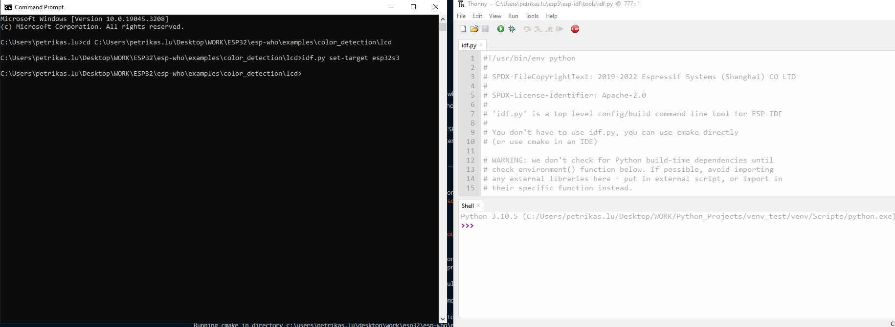 Idfpy Command On Windows 10 Opens A New Python Window Idfgh 10642 · Issue 11874 · Espressif
