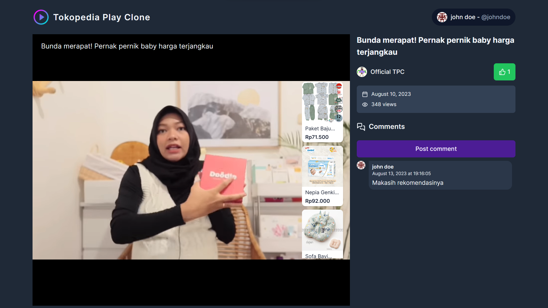 GitHub - dikisiswanto/tokopedia-play-clone