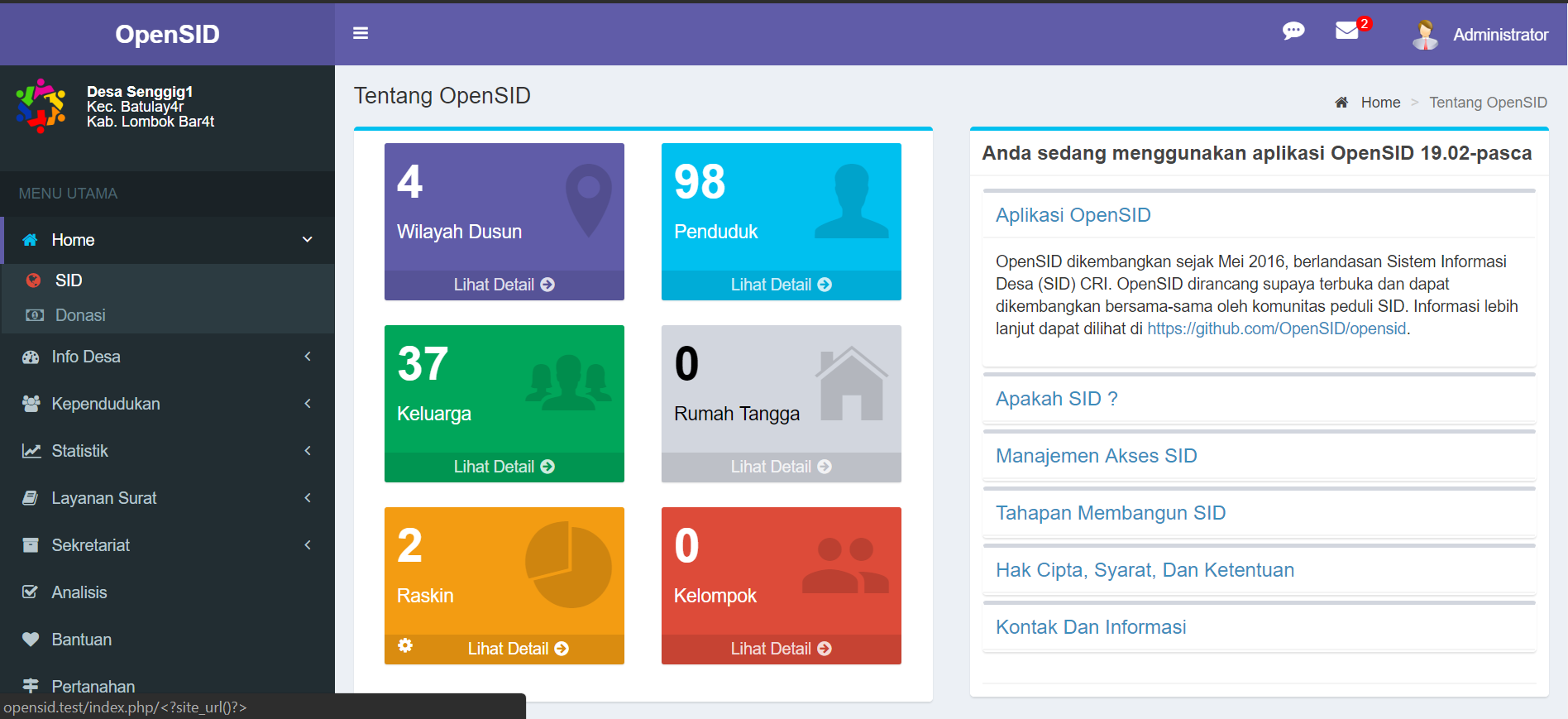 Typo tautan breadcrumb pada laman Home > SID · Issue #1966 · OpenSID/OpenSID · GitHub