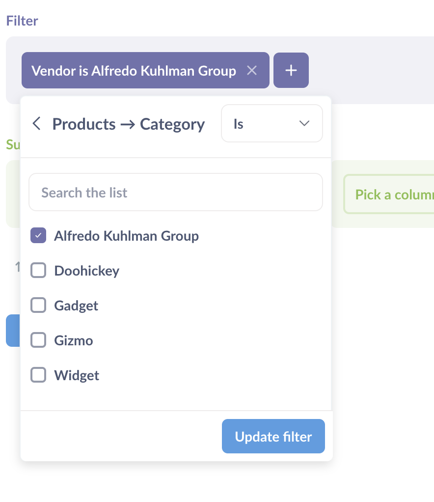 [MLv2] [Bug] FE - Values from a different filter clause aren't discarded when selecting another ...