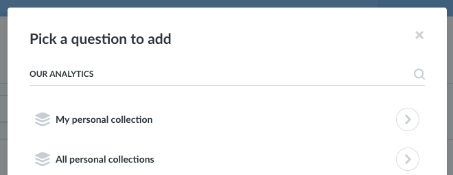 Clean up the search UI/IX for the add-question-to-dashboard modal ...