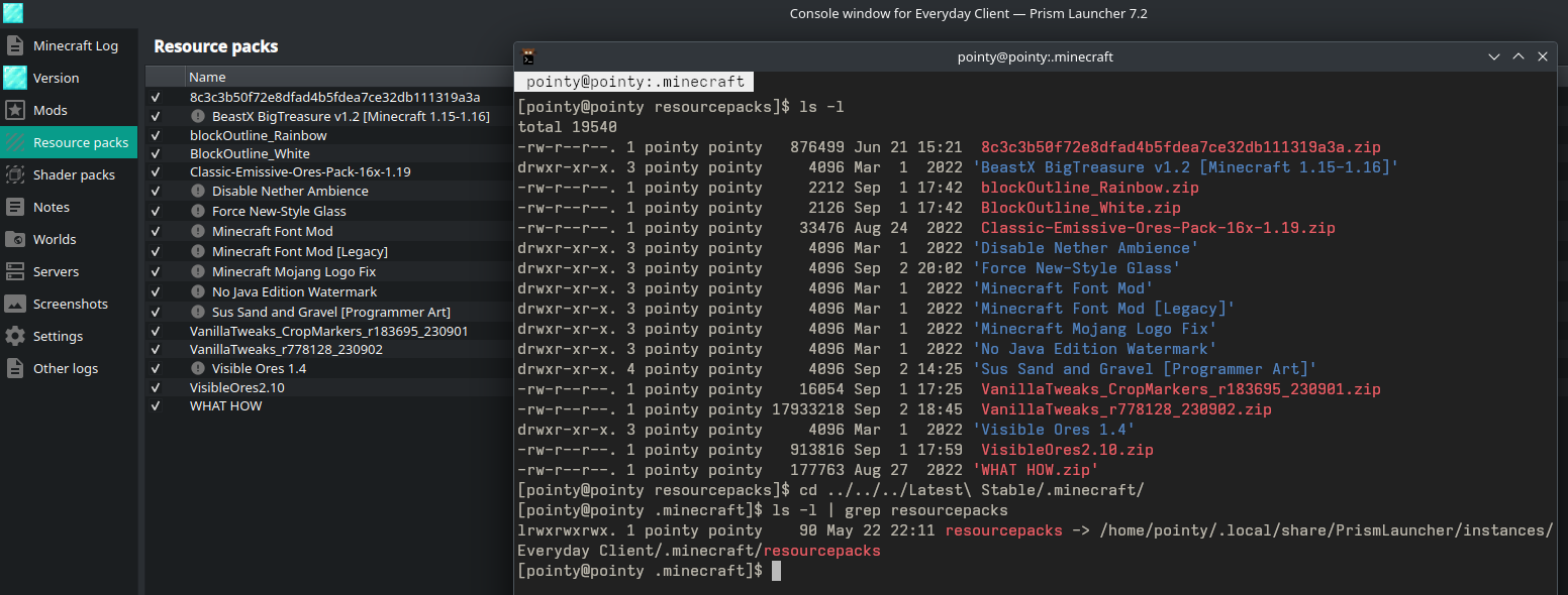 Hardlink Warning Only Shows On Resource Packs In Directories When The Entire Resourcepacks 0948