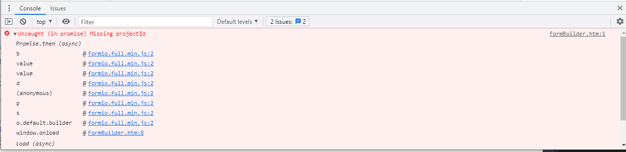 Cdn S In Sample Code For Builder Page Is Broken · Issue 4275 · Formio Formio Js · Github