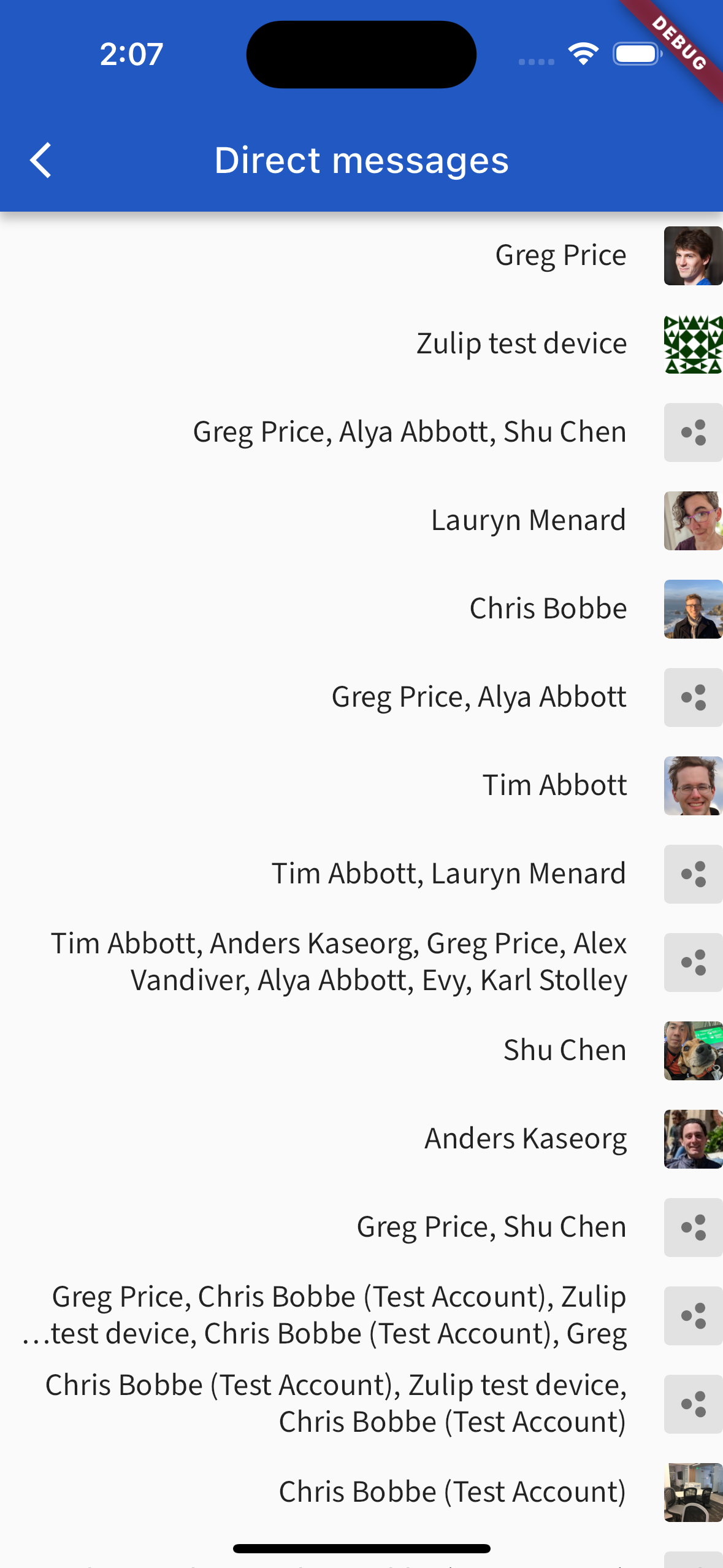 RecentDmConversationsPage: Breaks with RTL text direction · Issue #337 · zulip/zulip-flutter ...