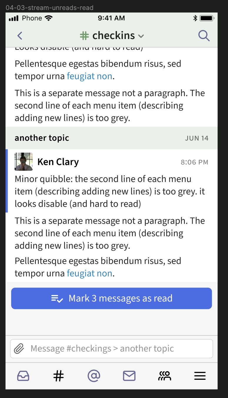 msglist: Area around mark-as-read button should be transparent (to `colorScheme.background ...
