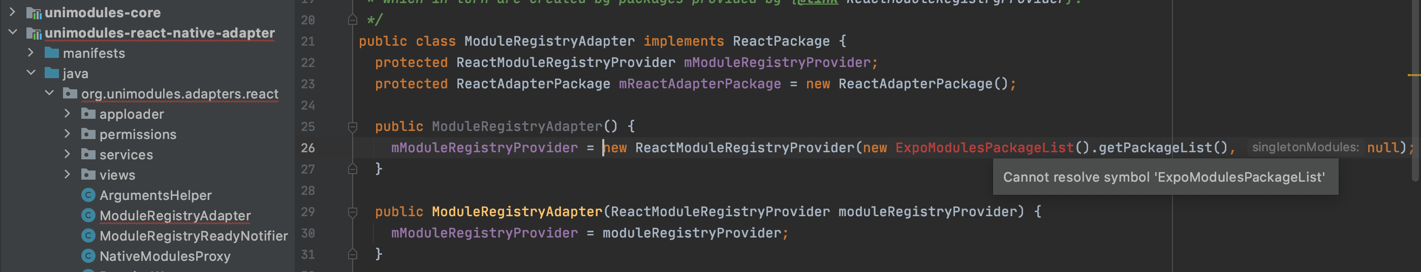 unimodules-react-native-adapter:compileDebugJavaWithJavac FAILED · Issue #13168 · expo/expo · GitHub